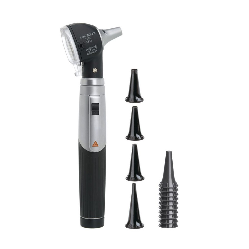 HEINE mini 3000 LED Otoscope Set with battery handle in case